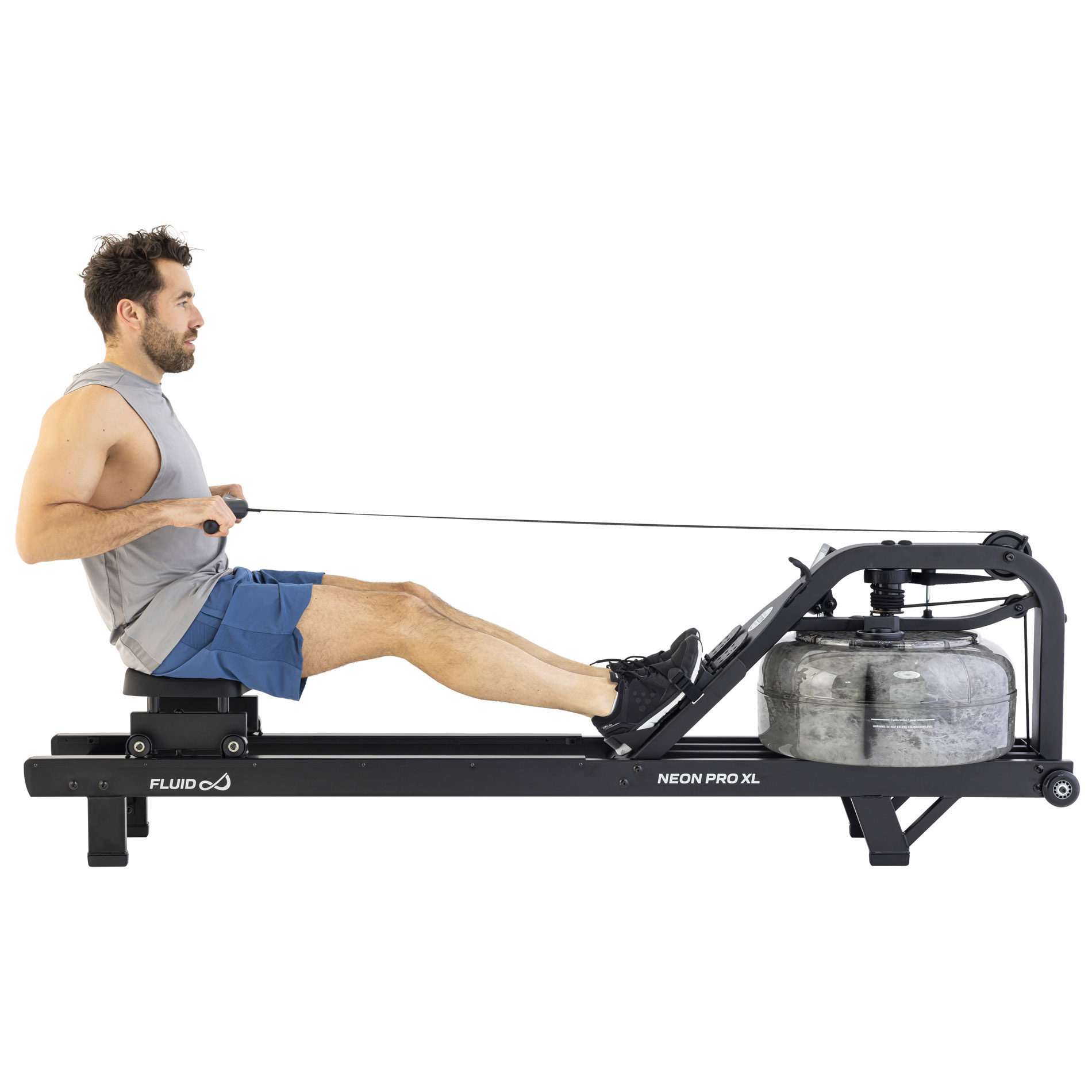 Fluid Rower Neon Pro XL - Rowing Machine with 10 Resistance Levels - Fluid