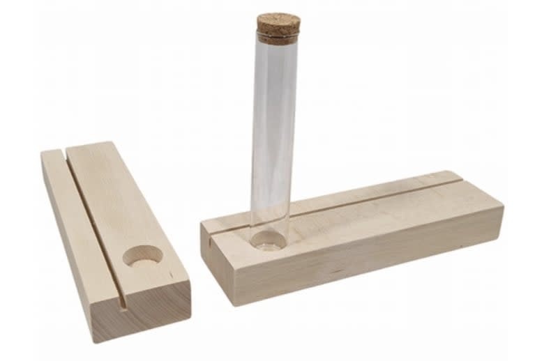 Kaarthouder A4 Formaat beukenhout Ø proefbuisje (inbegrepen) - Feeërieke