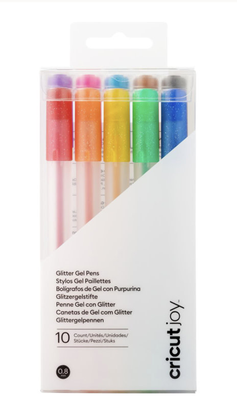 Cricut Joy Glitter Gel pens 10-pack (Rainbow + Pink, Brown, Black ...