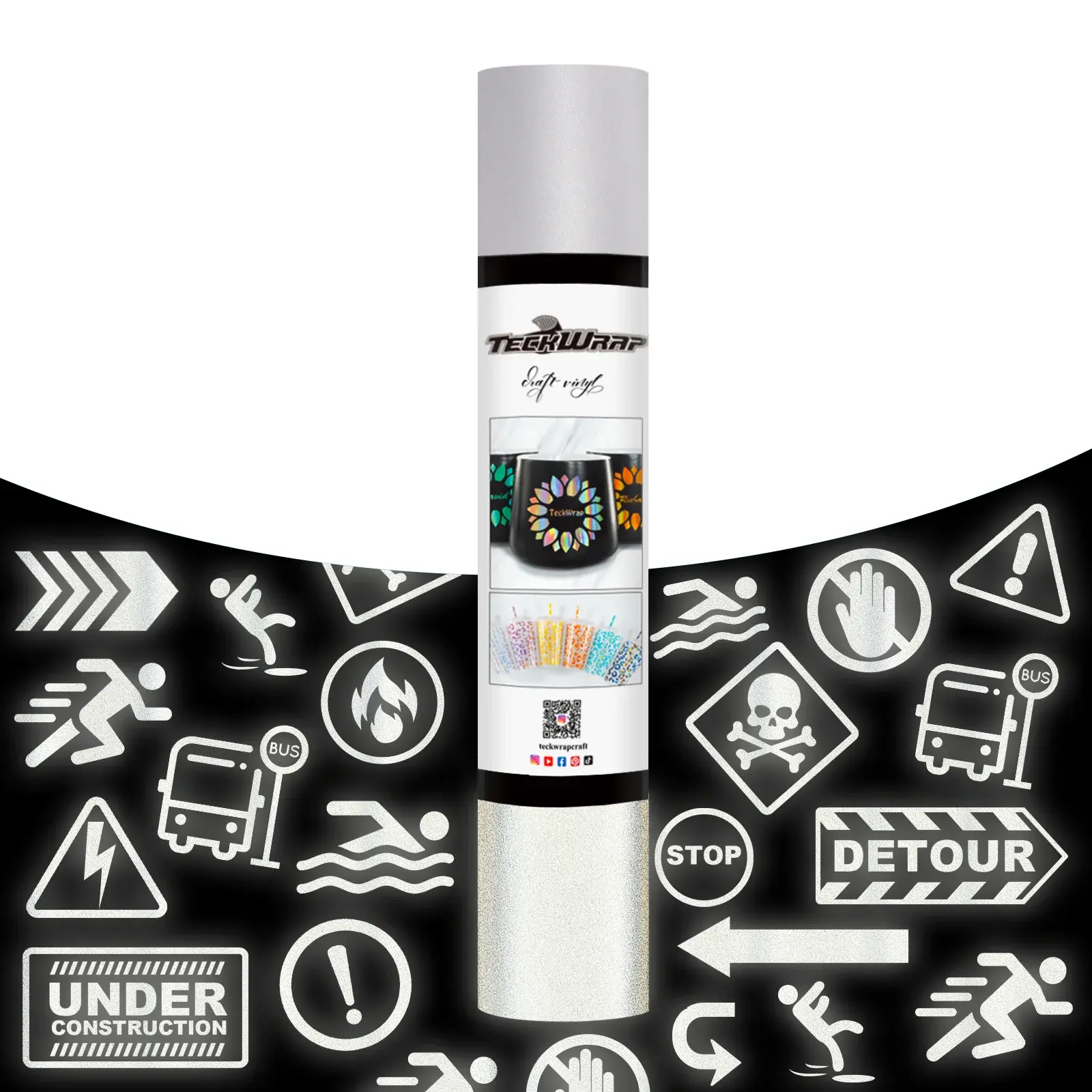 Reflective Adhesive Vinyl 1,5m - Silver TeckwrapCraft - Feeërieke