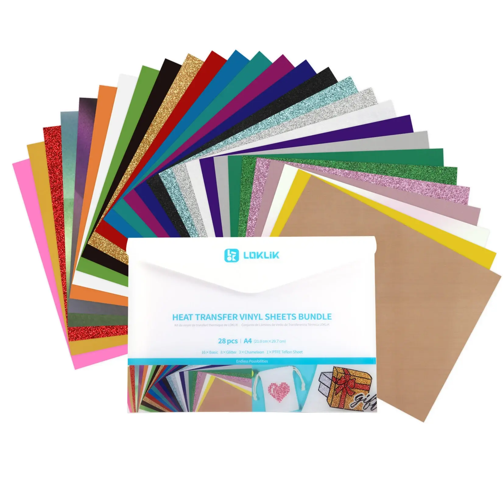 LOKLiK Heat Transfer Vinyl Material Bundle (A4) - Feeërieke