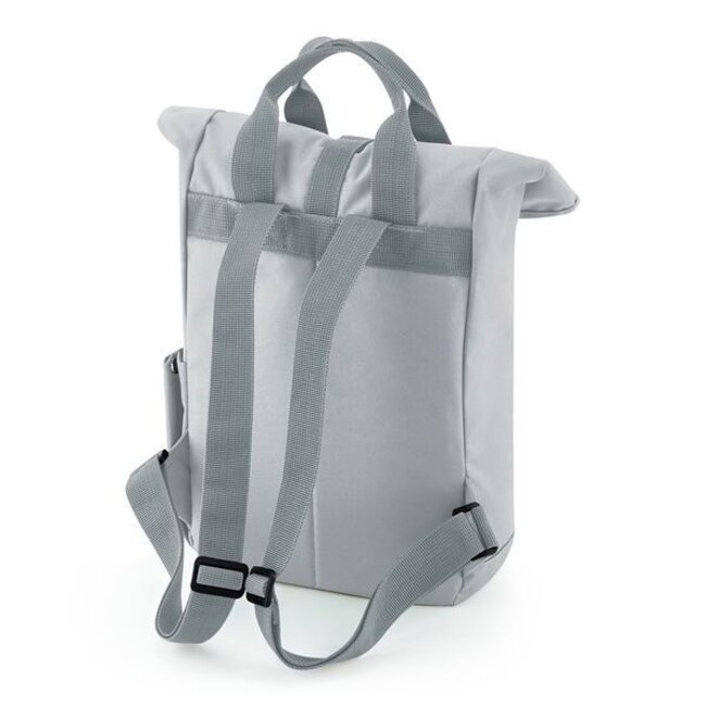 Recycled Mini Twin Handle Roll-Top Backpack - Light Grey - Feeërieke