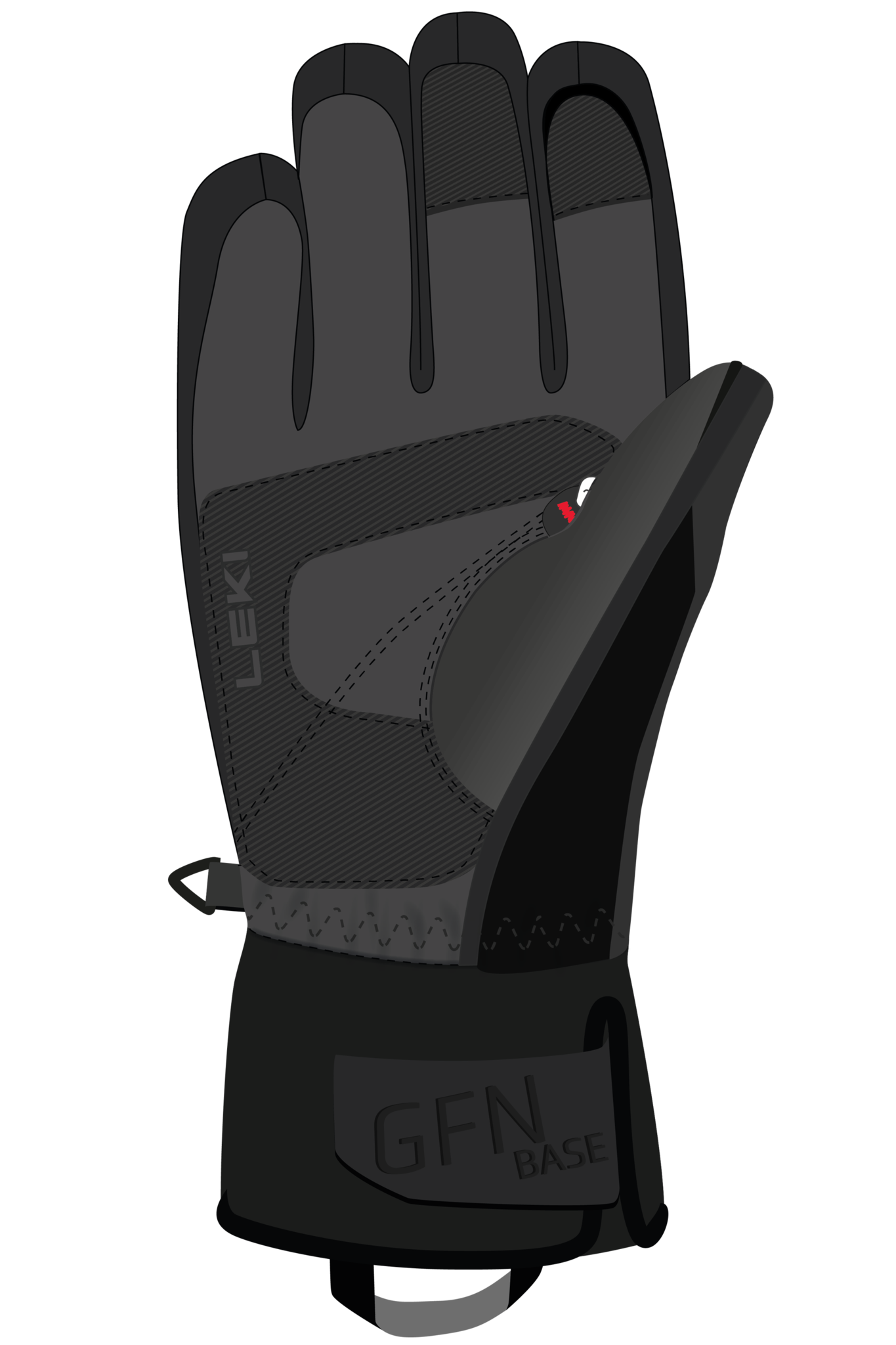 Griffin Base 3D Ski Gloves - SILVER SPORT