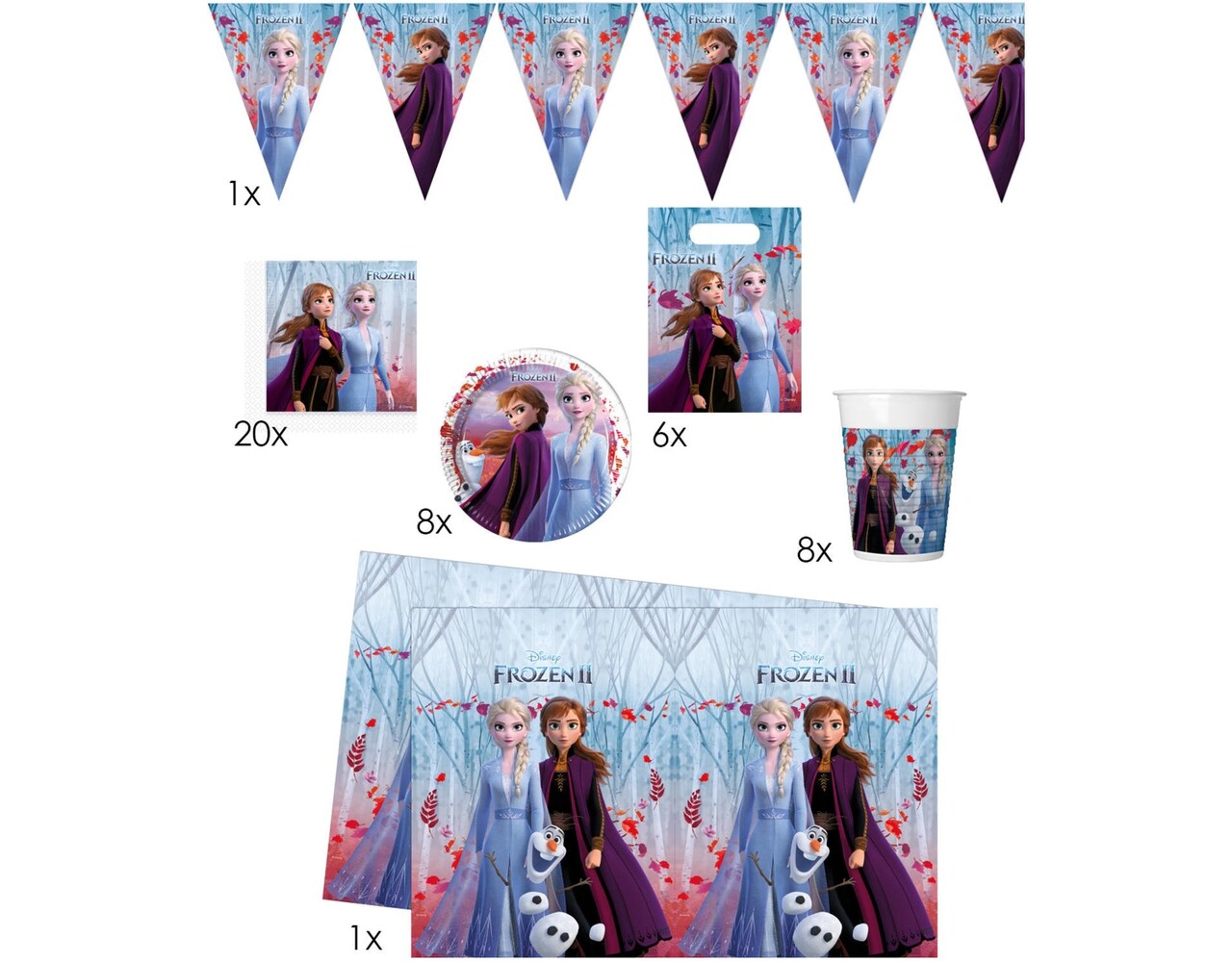 Frozen 2 Party Pack 8 Enfants Partywinkel