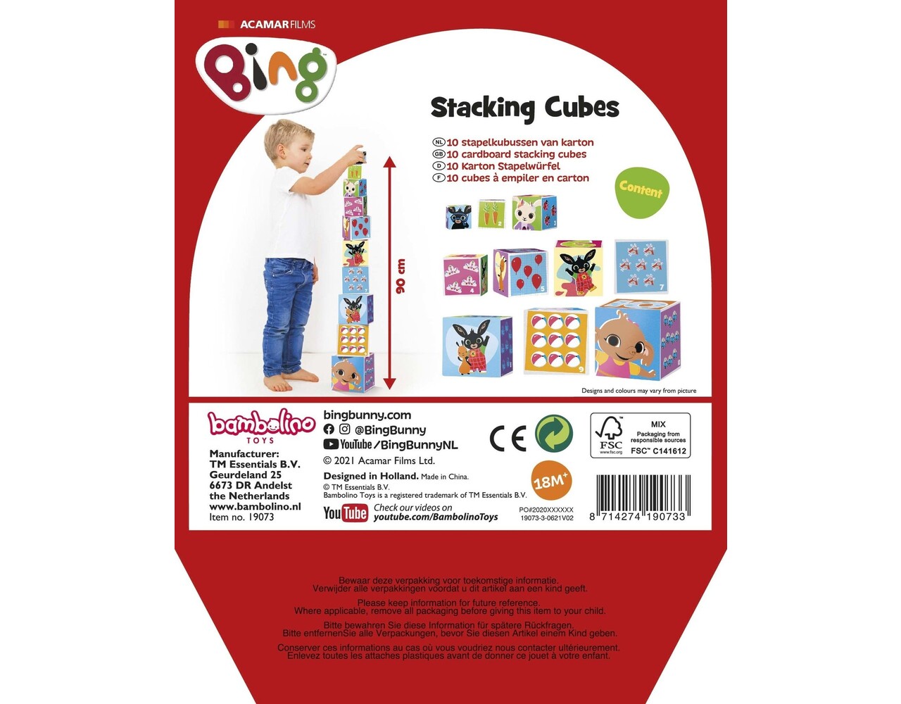 Cube à empiler Bing 10 pièces - Partywinkel