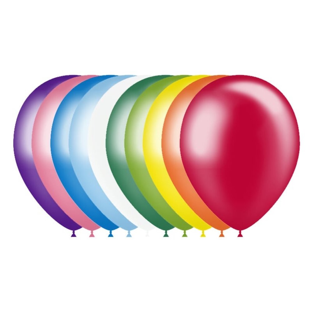 Globos de Colores Metálicos 25cm 10pcs - Partywinkel