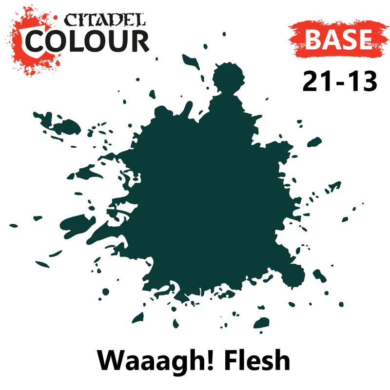 Citadel Colour Base: Waaagh! Flesh (12ml) - Miniature Paint - Valhalla ...