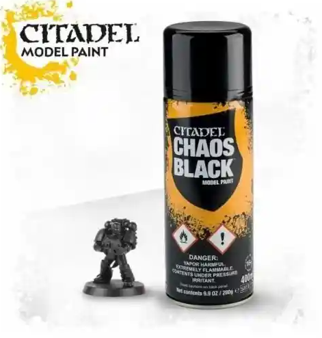 Citadel Colour Spray: Chaos Black (400ml) - Miniature Paint - Valhalla ...