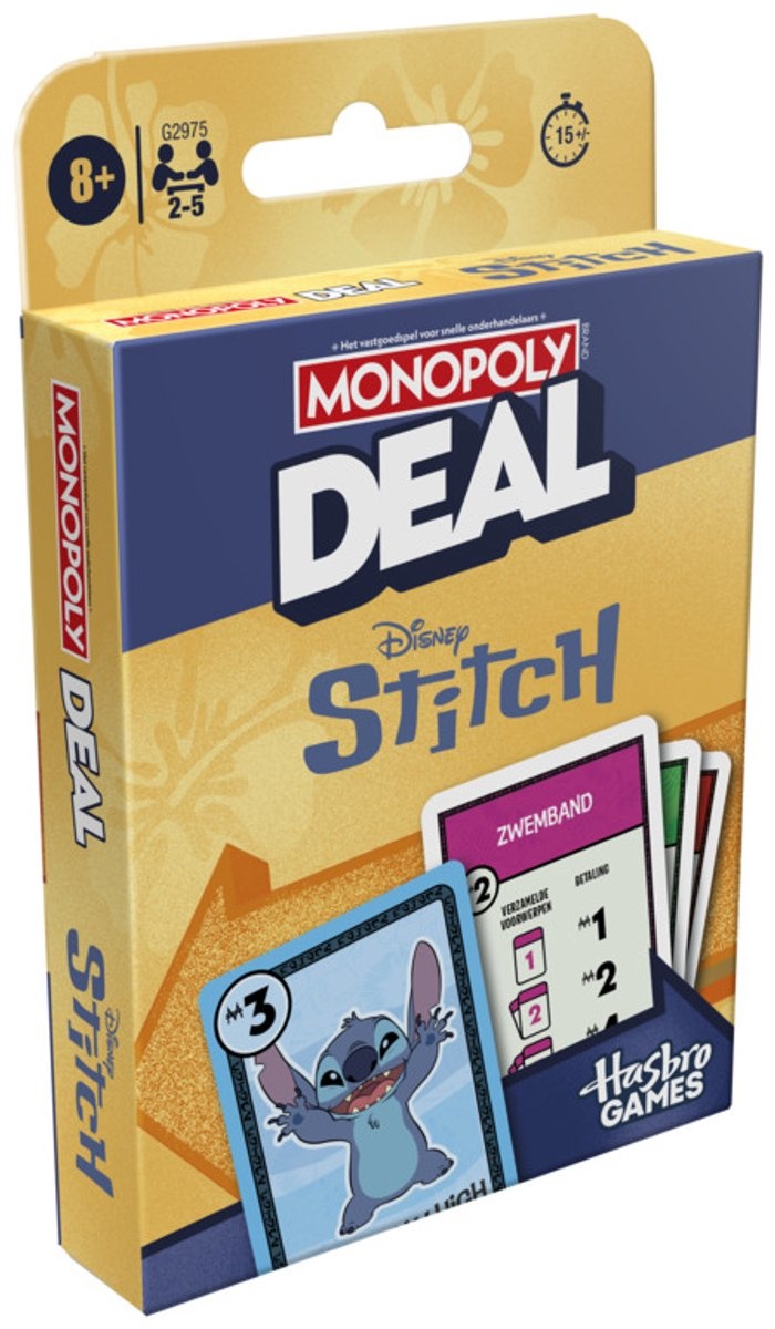 Monopoly Deal: Disney Stitch Edition (NL) - Kaartspel - Valhalla Boardgames