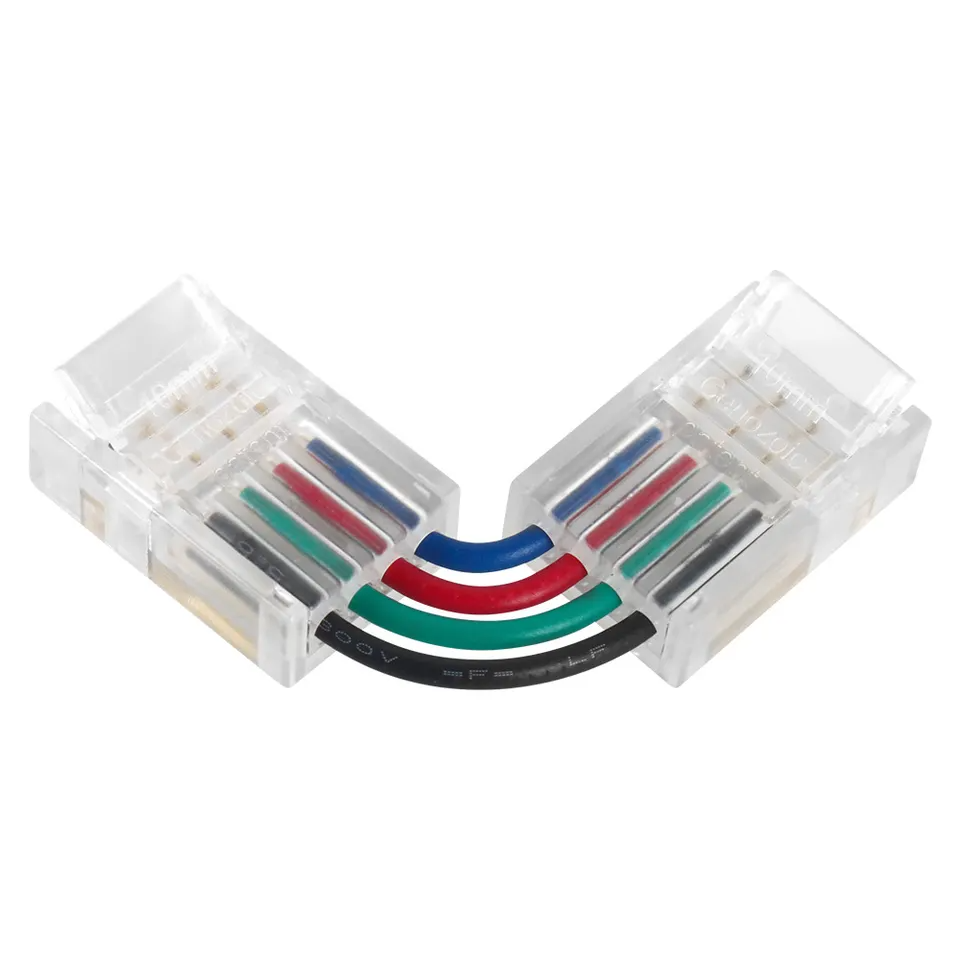 LED-kontakt PRO RGB 4-polig 8 mm L-formad - LEDProffsen