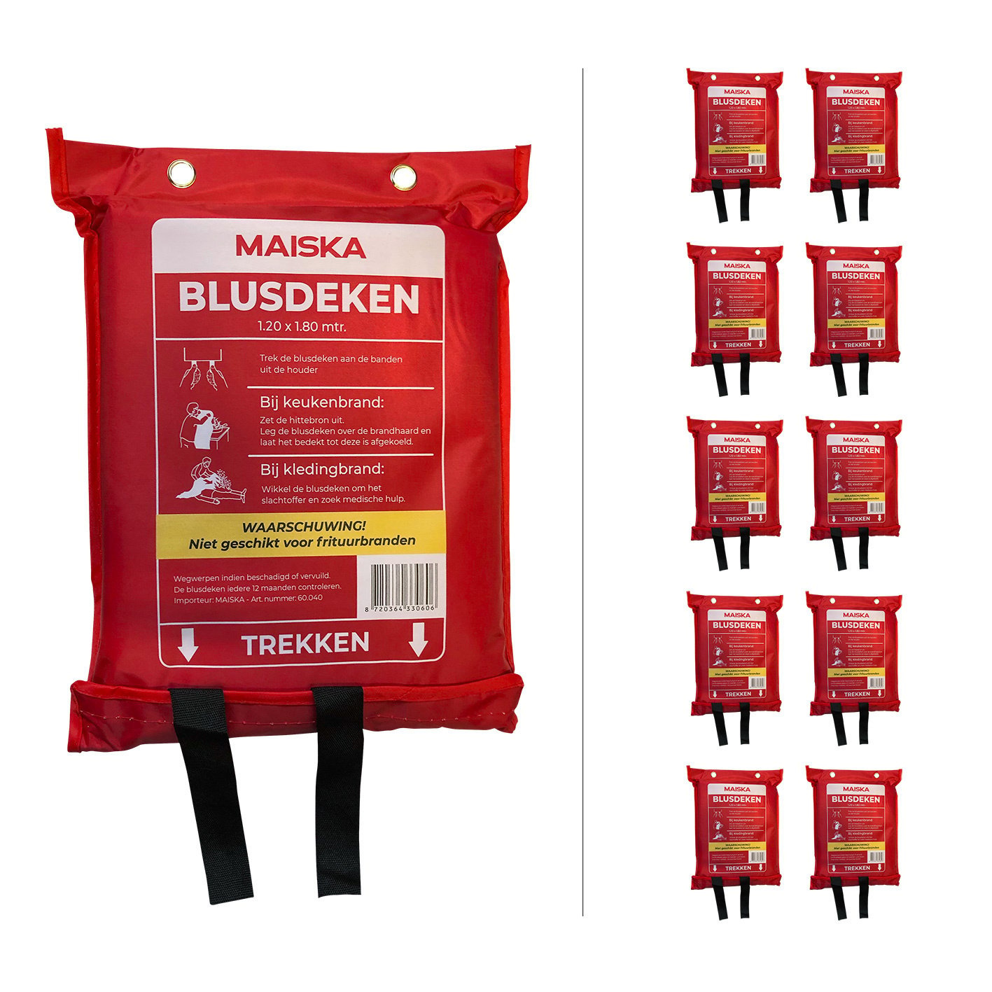 10-pack softbag Blusdeken MAISKA 120 x 180 cm - Brandpreventie.be