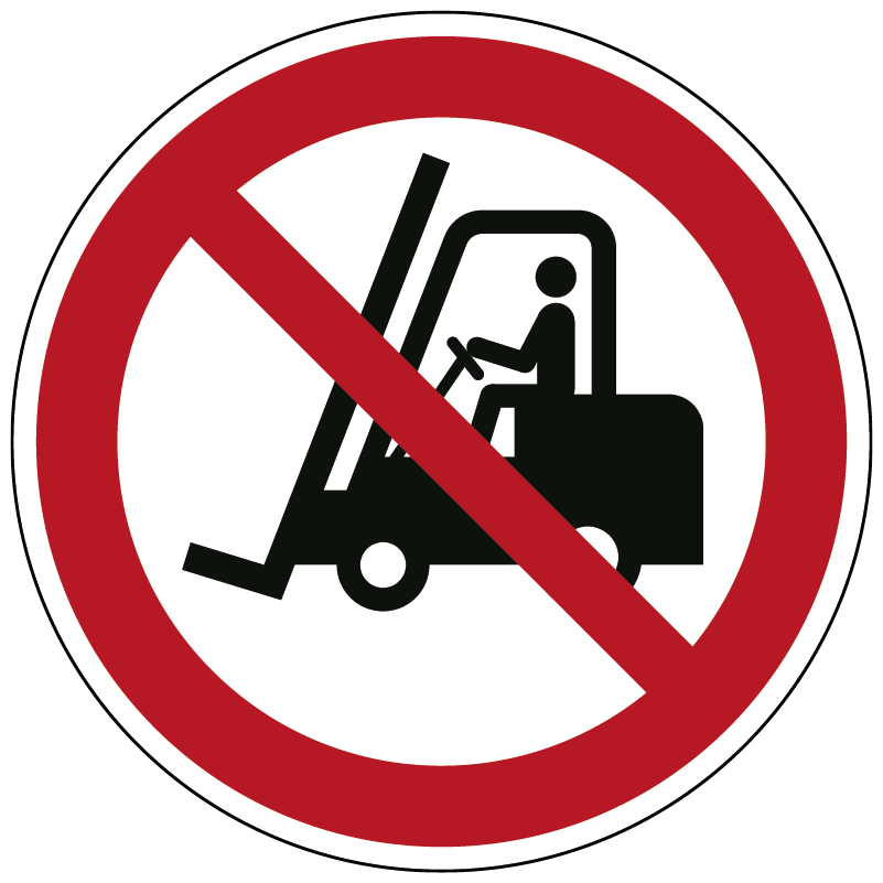 Heftruck verboden pictogram kopen? | Bestel online - Brandpreventie.be