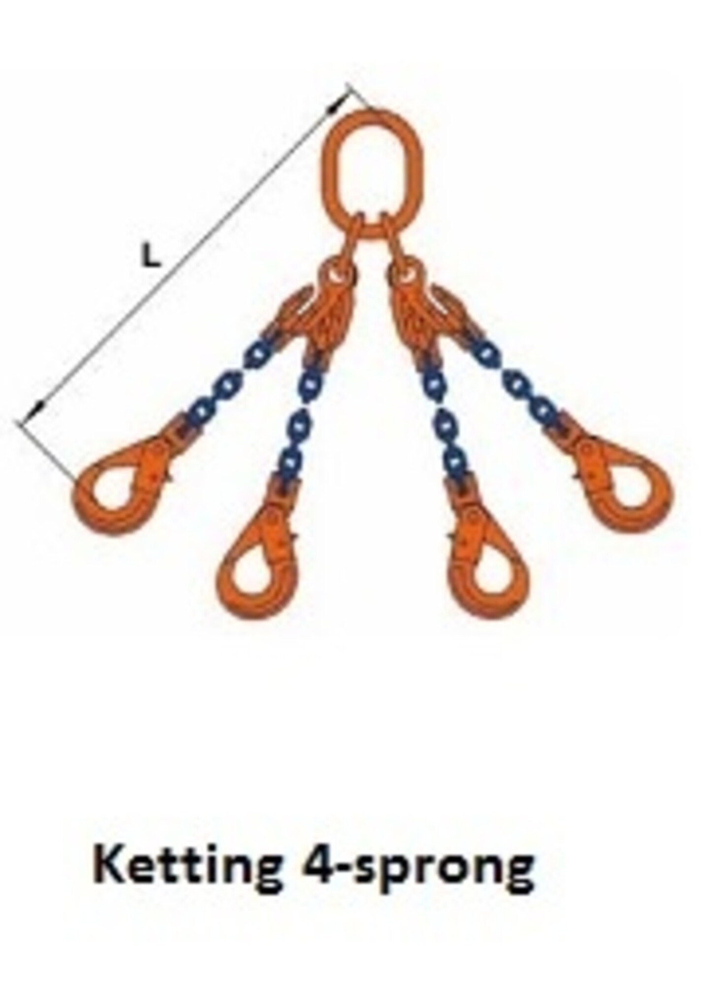 pewag PEWAG Grade 100 ketting 4-sprong 10 mm 8000 kg - Hijsenhefshop.nl