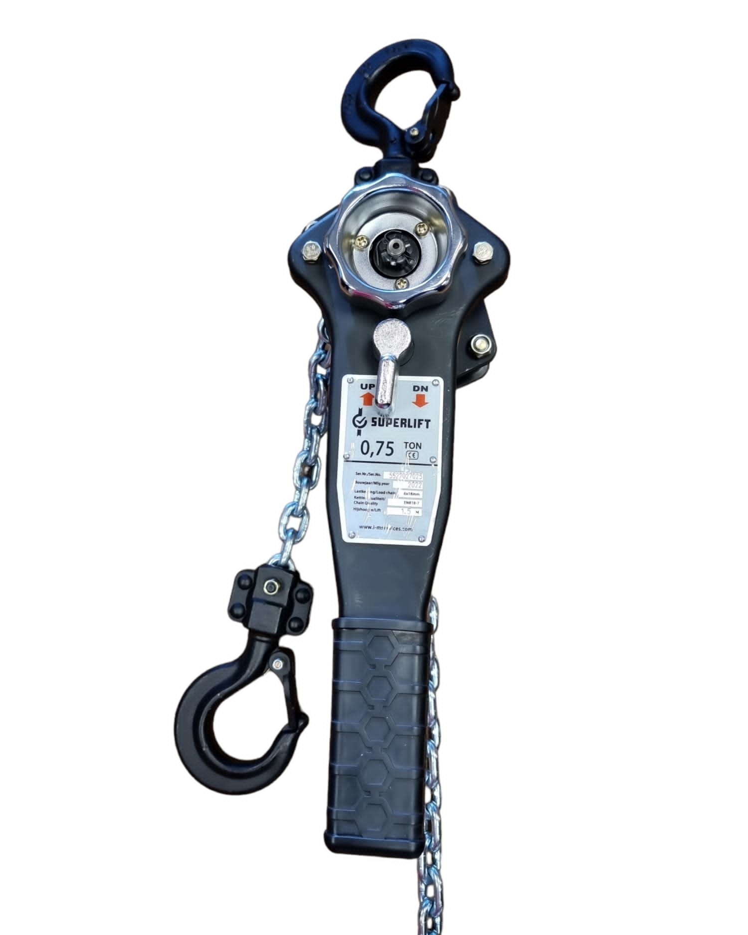 Superlift rateltakel 750 kg - Hijsenhefshop.nl