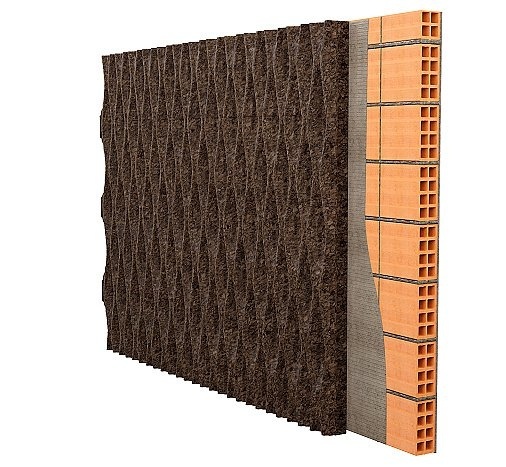 Kork facadebeklædning - Wave L2 - 100 x 50 - 70mm - Korkonline.dk