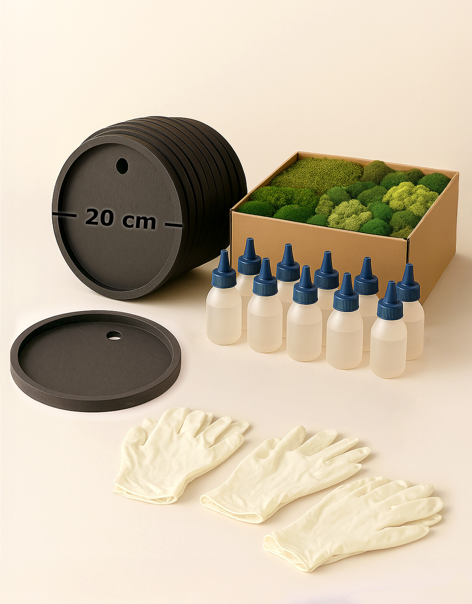 DIY rundes Moosbild-Set für 10 Personen | Moosmix | Moosobjekt.de ...