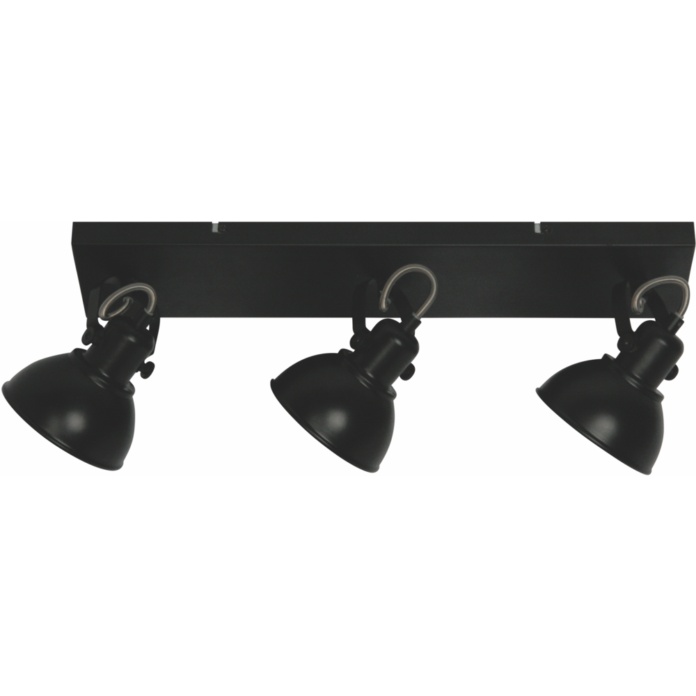 LED Balken SANTO mit 3 Lichtern Schwarz - Ledleuchtendiscounter.at