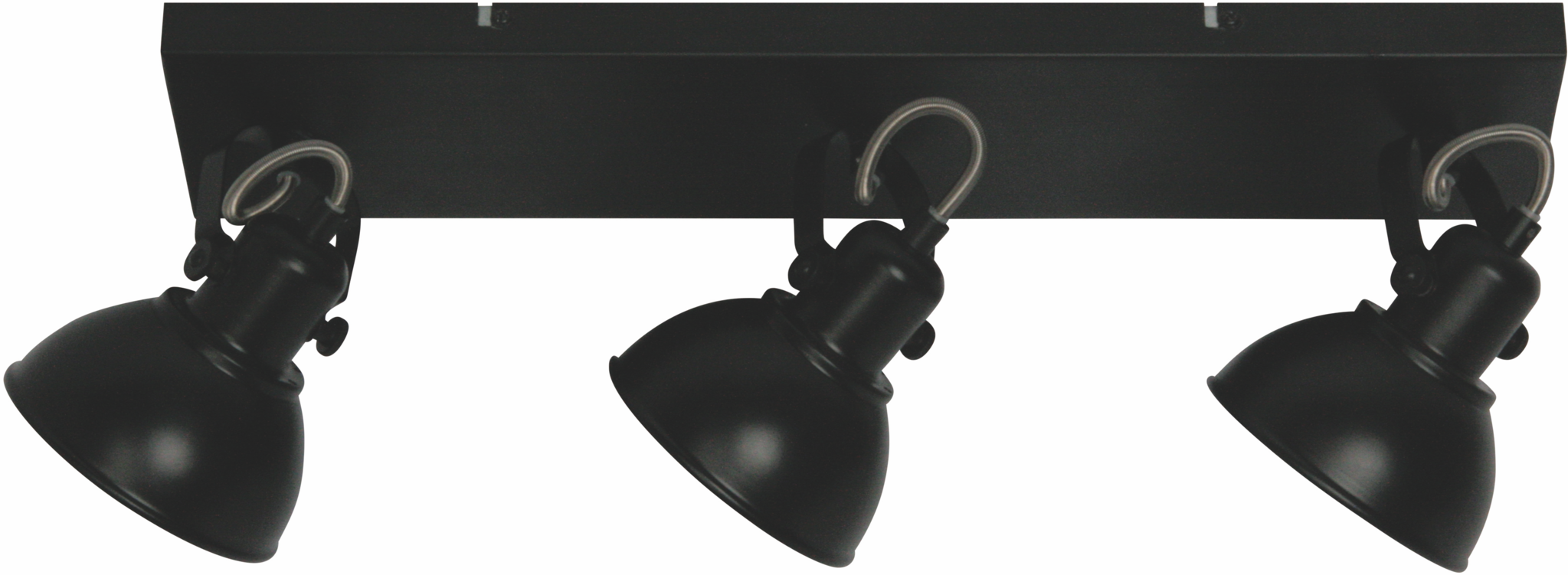 LED Balken SANTO mit 3 Lichtern Schwarz - Ledleuchtendiscounter.at