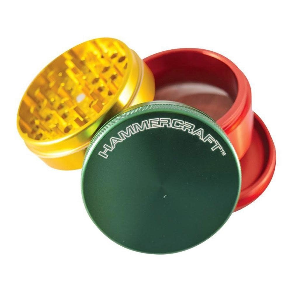 Hammercraft Rasta Aluminium Grinder 4-delig ... | Bongify.nl - Bongify