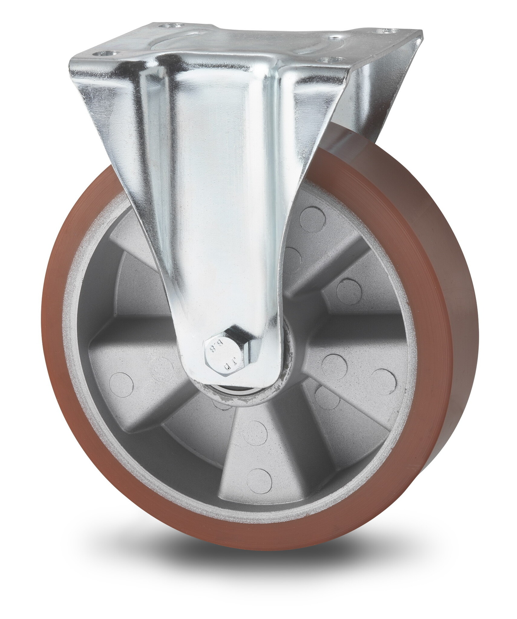 Fixed-wheel castor, Ø 160 mm, vulcanised polyurethane tyre, 300KG ...