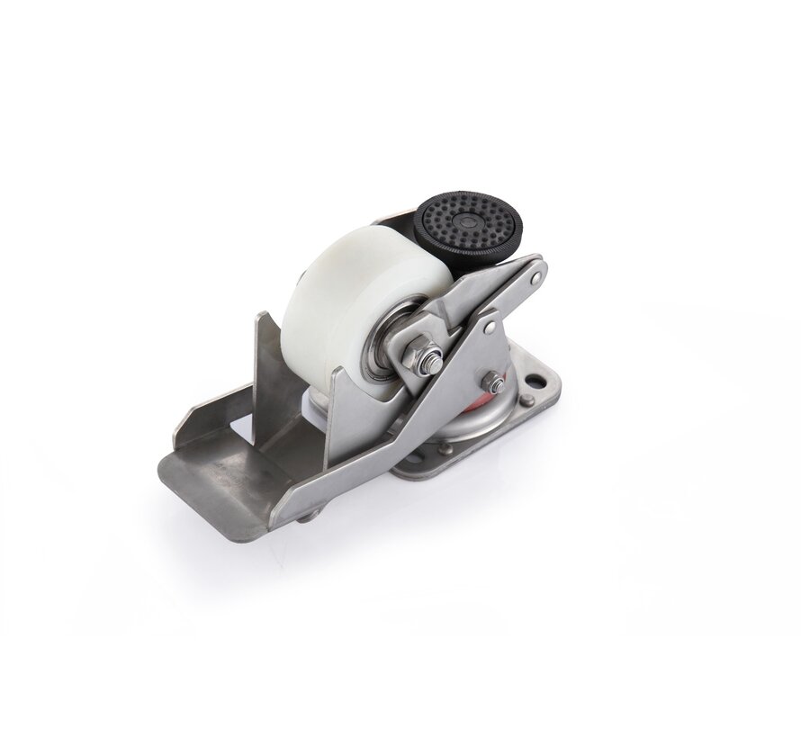 Stainless steel lifting swivel castor with adjustable foot polyamide ...