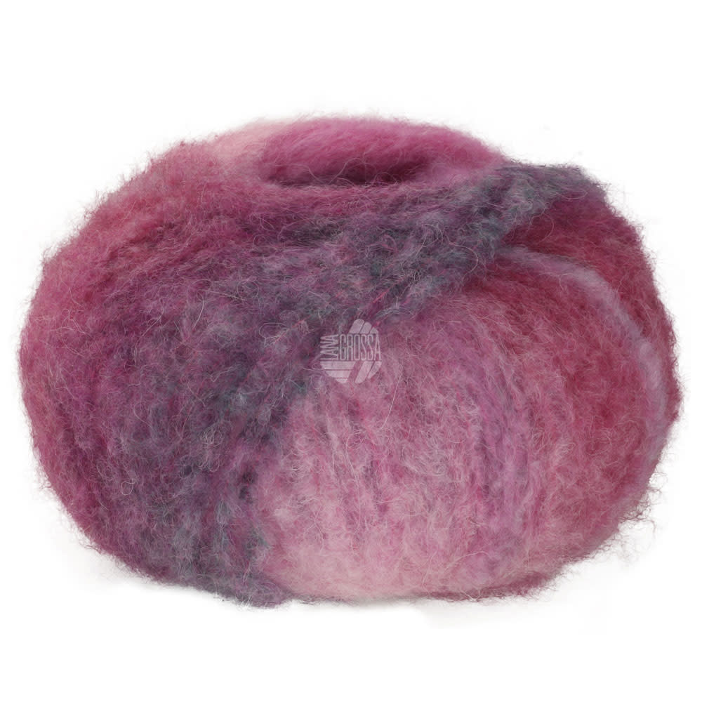 Gigante Multi -Lana Grossa -107 Mauve/Nelke/Pink/Jadegrün/Grau-/Weinrot ...