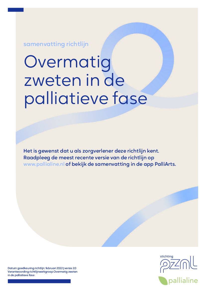 Samenvatting Overmatig zweten in de palliatieve fase - shop.pznl