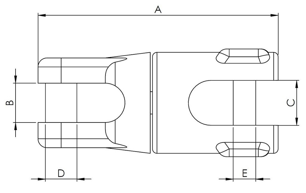 Hollex Fixed anchor chain connector - XXL Water