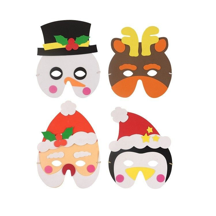 Kerst masker van foam - Kerst shop