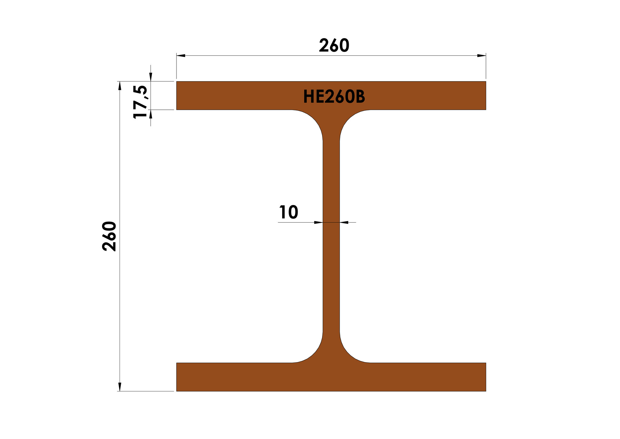 Constructiebalk HEB 260 | Firmastaal.nl - Firmastaal.nl