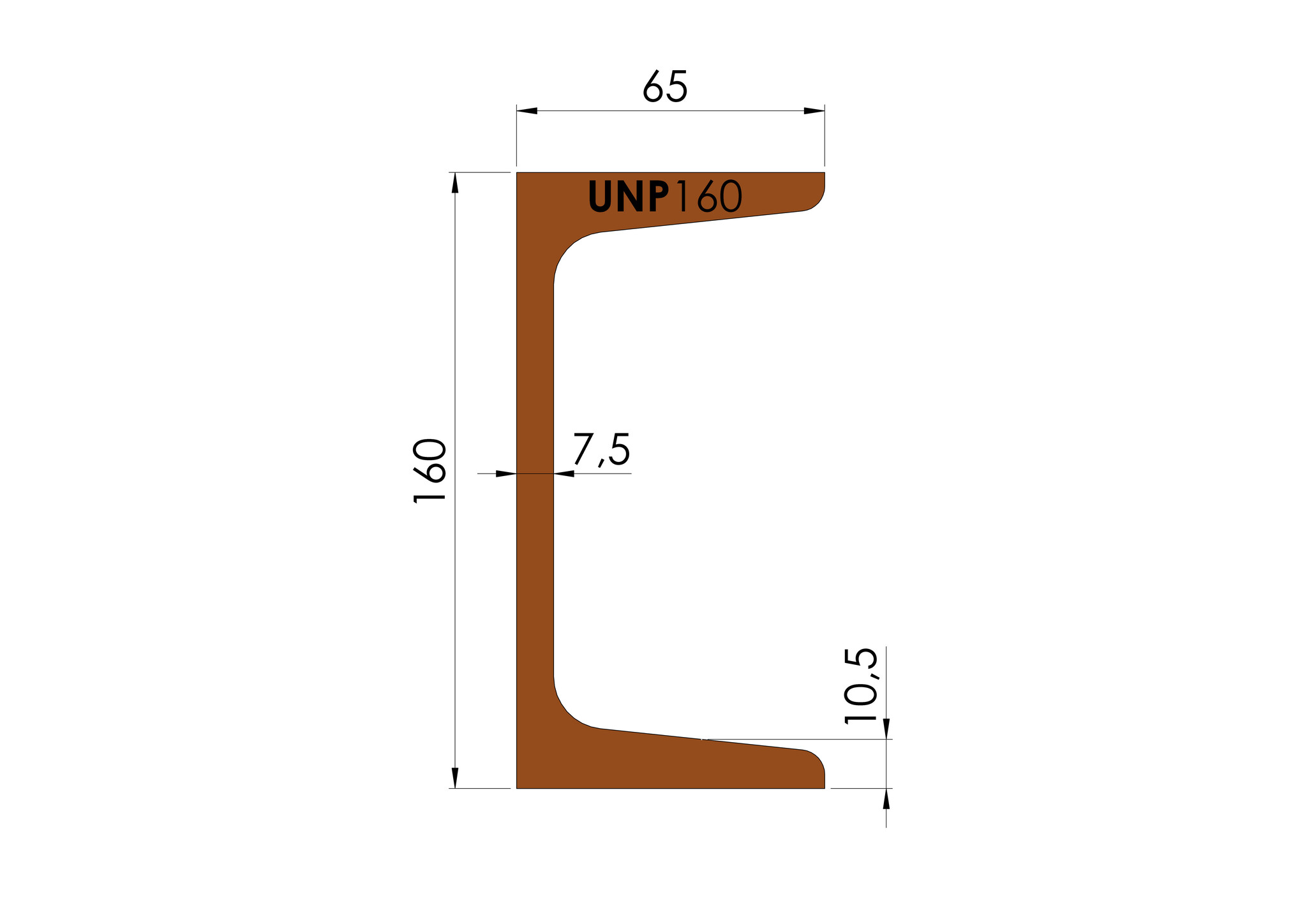 Constructiebalk UNP 160 | Firmastaal.nl - Firmastaal.nl