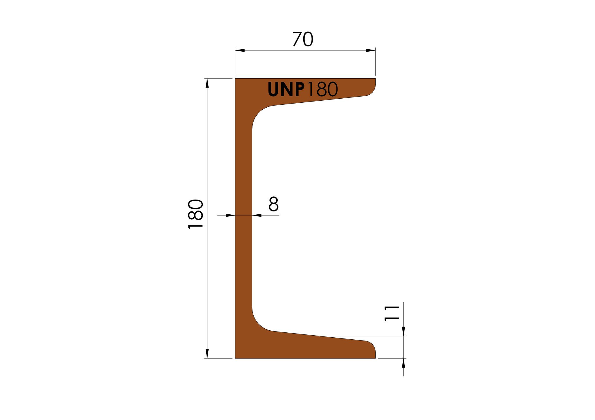 Constructiebalk UNP 180 | Firmastaal.nl - Firmastaal.nl