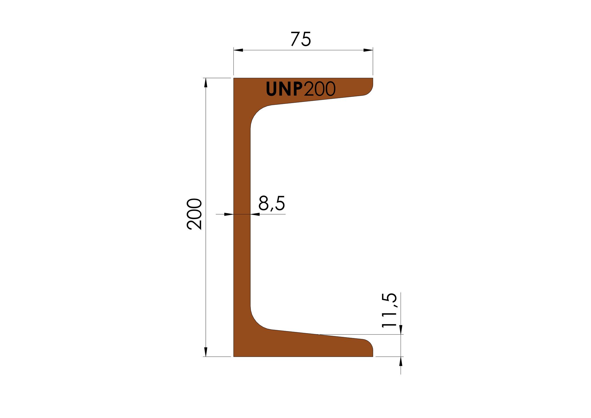 Constructiebalk UNP 200 | Firmastaal.nl - Firmastaal.nl