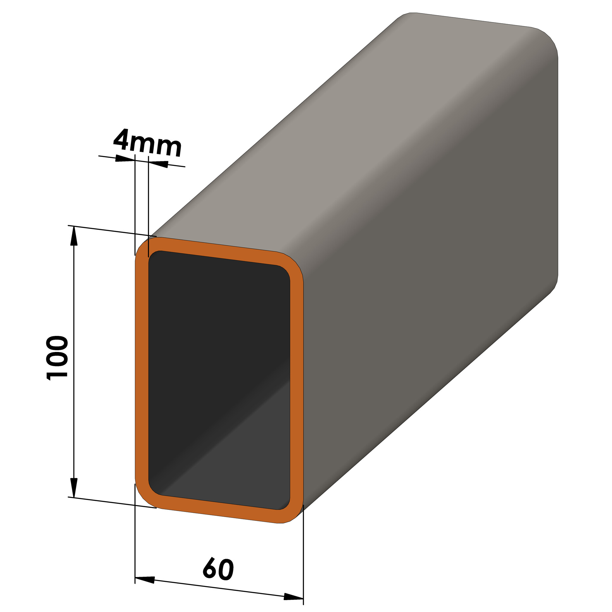 Koker 100x60 mm | Rechthoek - Firmastaal.nl
