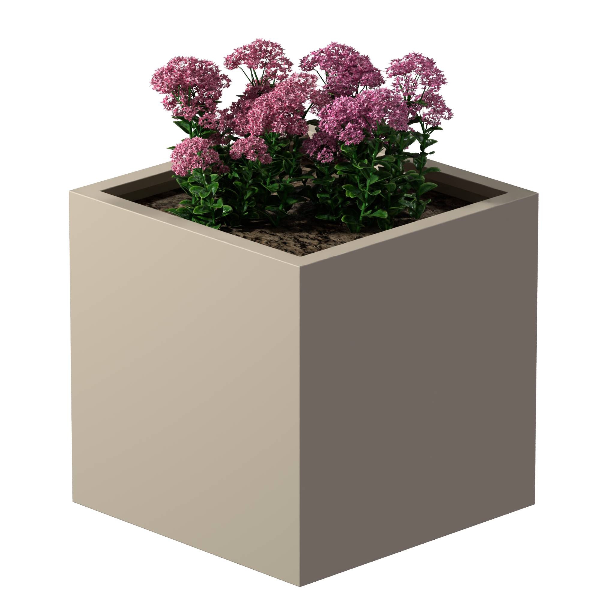 Stalen plantenbak gepoedercoat 60x60x60 cm | Firmastaal.nl - Firmastaal.nl