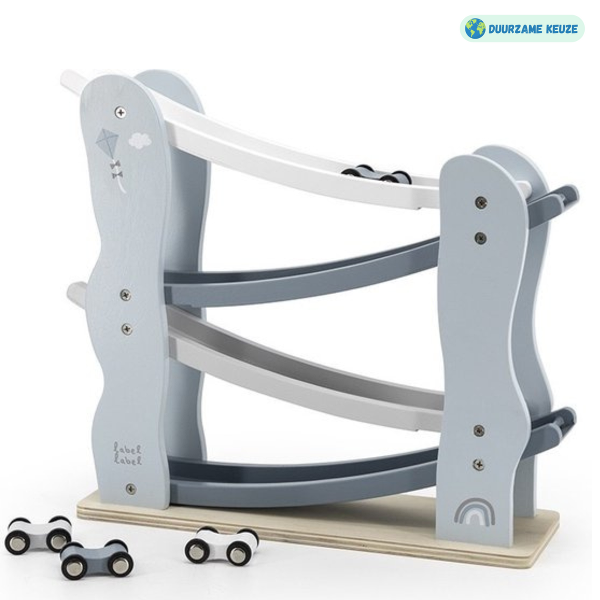 Houten autobaan blauw Label Label kopen? Duurzaam | Marjems.nl - Marjems Kidstoys Paradise