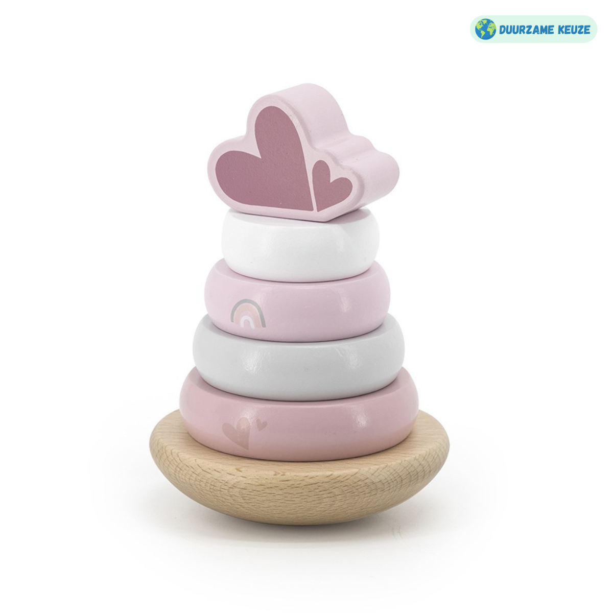 Roze tuimelaar | Duurzaam houten speeloed | Marjems.nl - Marjems Kidstoys Paradise