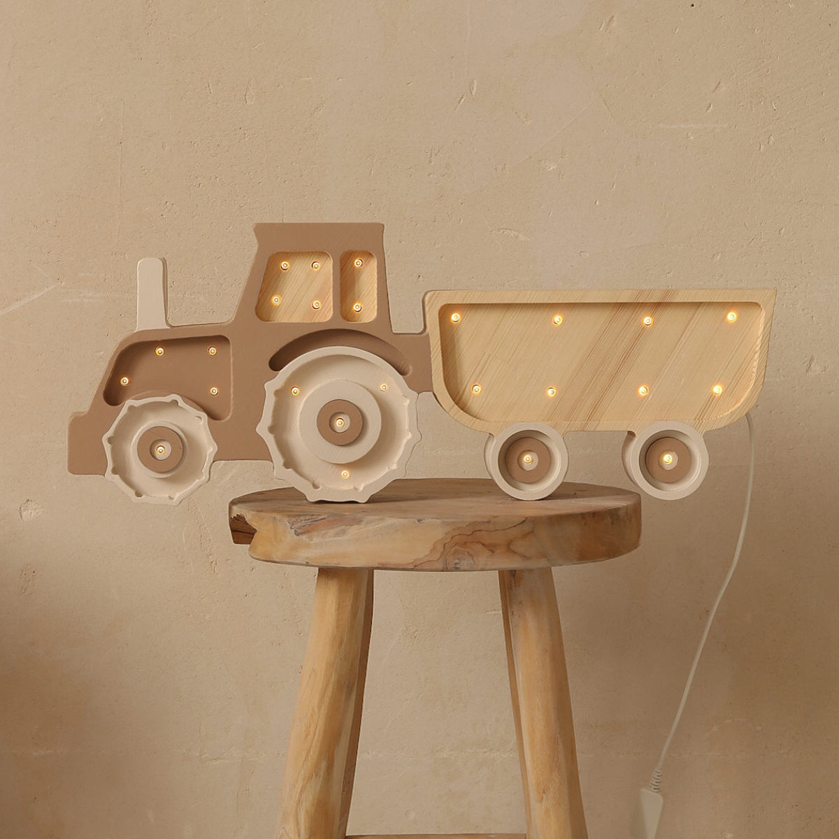 Little Lights Tractor Lamp – Handcrafted Wooden Lamp | Marjems.nl ...