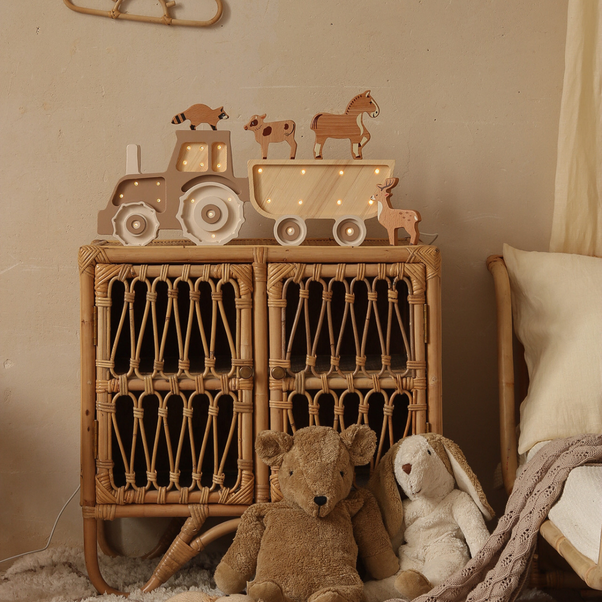 Little Lights Tractor Lamp – Handcrafted Wooden Lamp | Marjems.nl ...