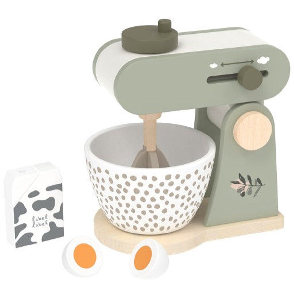 Label Label wooden kitchen mixer olive | Pretend play | Marjems.nl ...