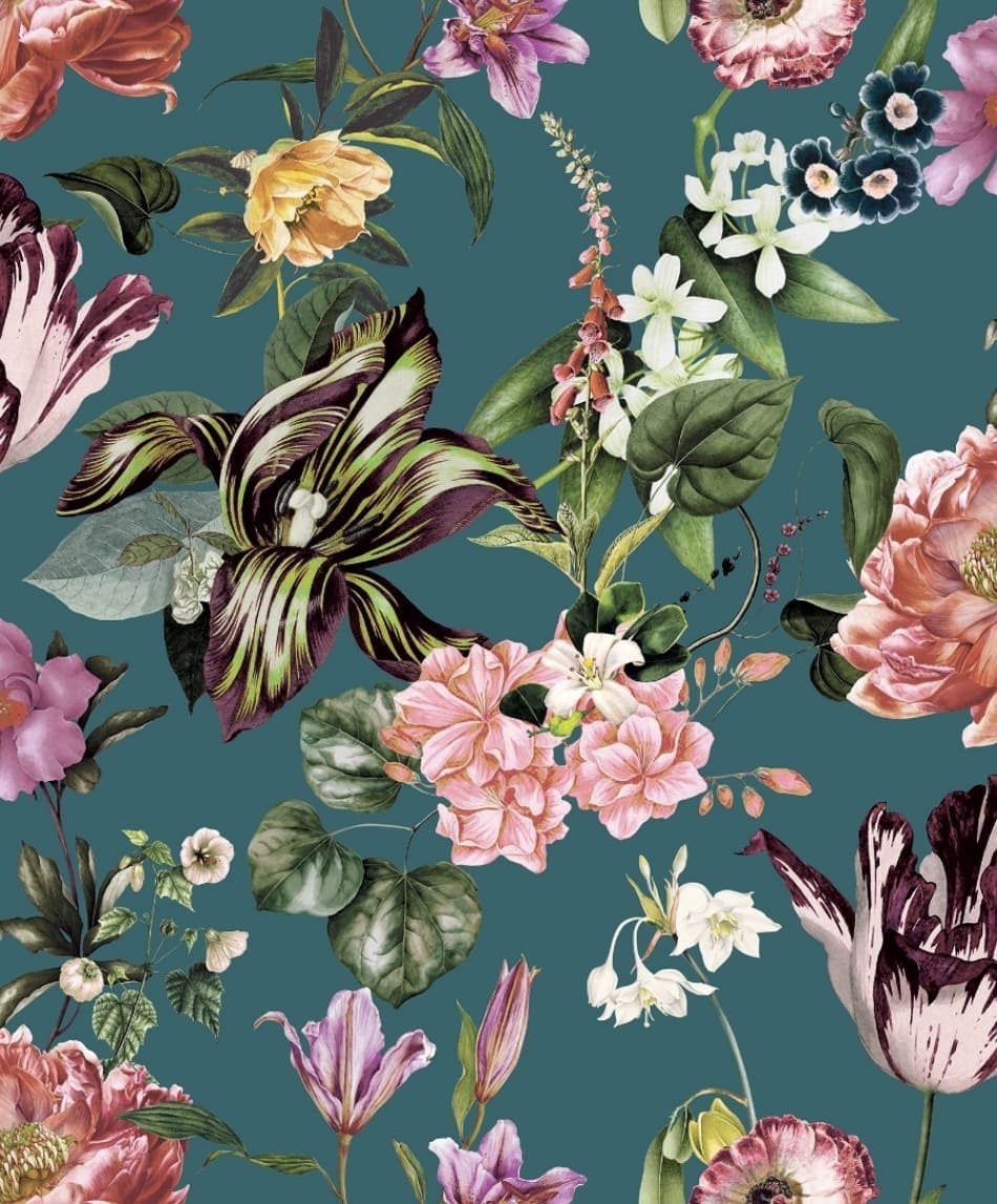 Flora; The New Design Book Behang met grote bloemenprint - 47462