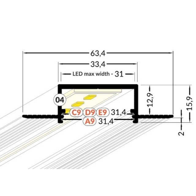 Trimless LED stuc profiel - ideaal voor wanden en muren