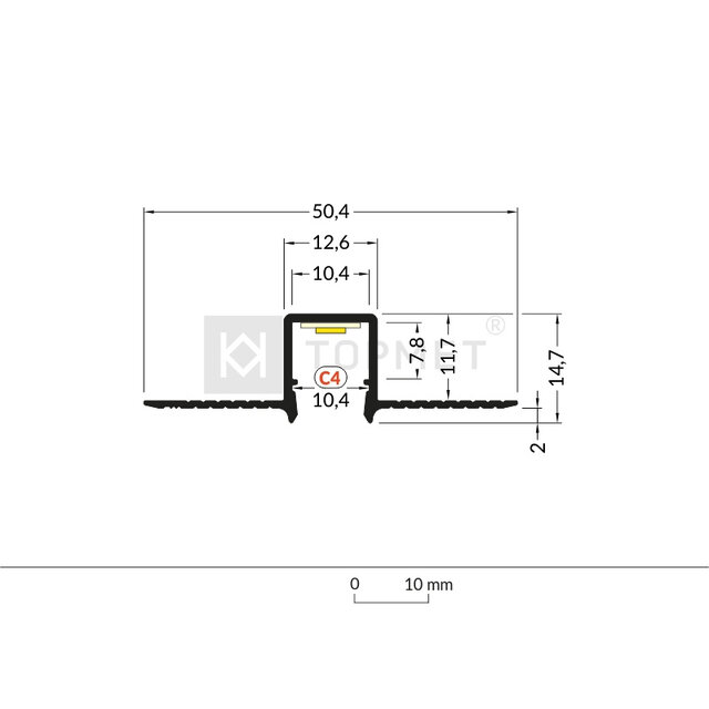 Trimless LED stuc profiel - ideaal voor wanden en muren