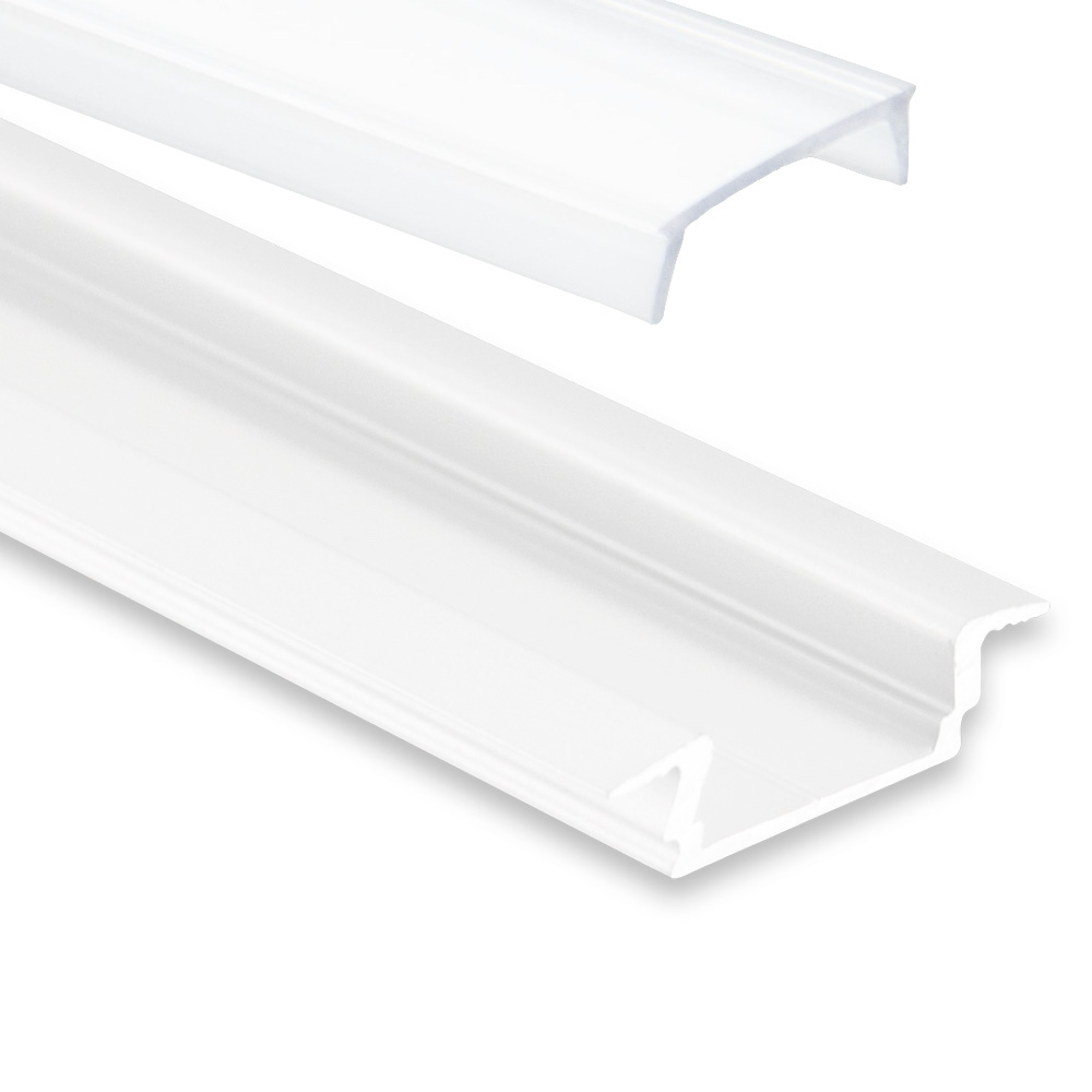Wit LED inbouw profiel met afdekking 16,80 mm x 5,91mm - 08WIT