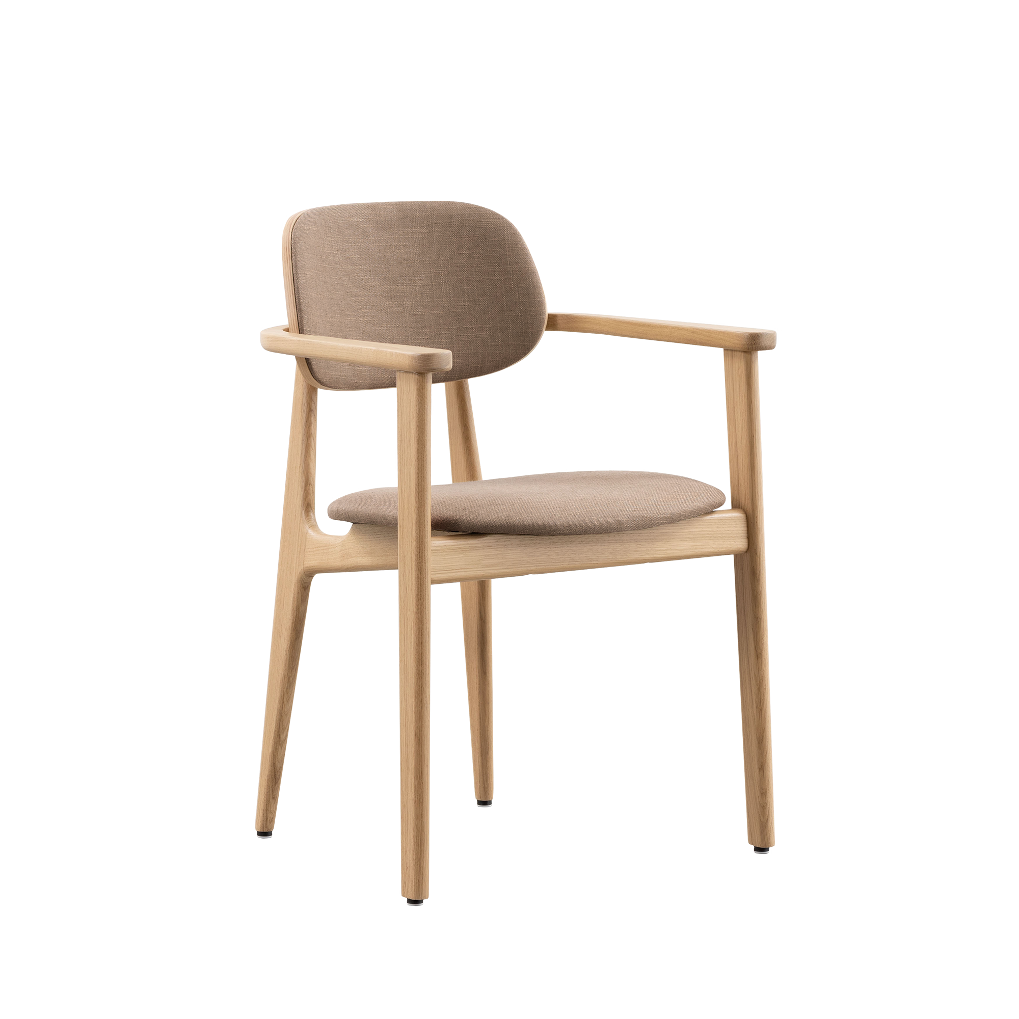 Sinni with armrests Oak | Liver - De Machinekamer