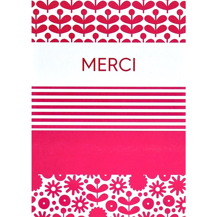 Wenskaart Merci ! - Het Franse Warenhuis