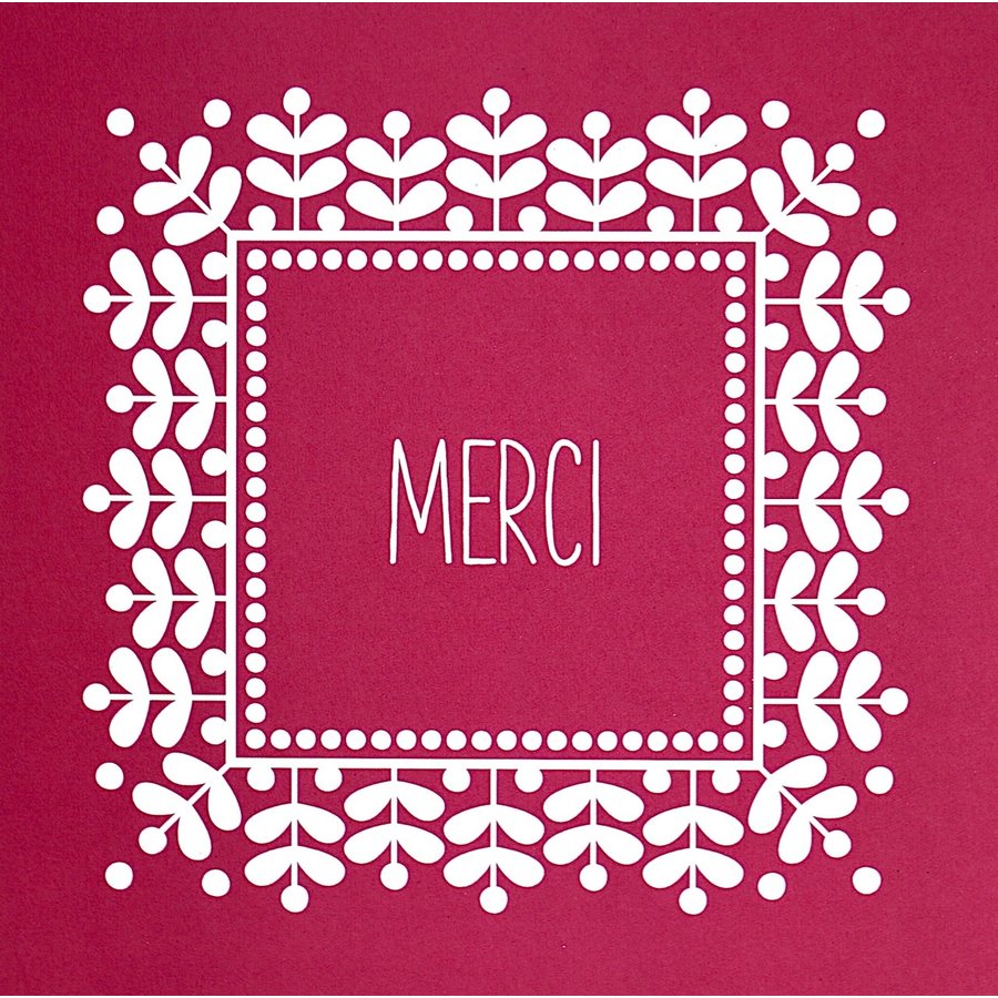 Wenskaart Merci ! - Het Franse Warenhuis