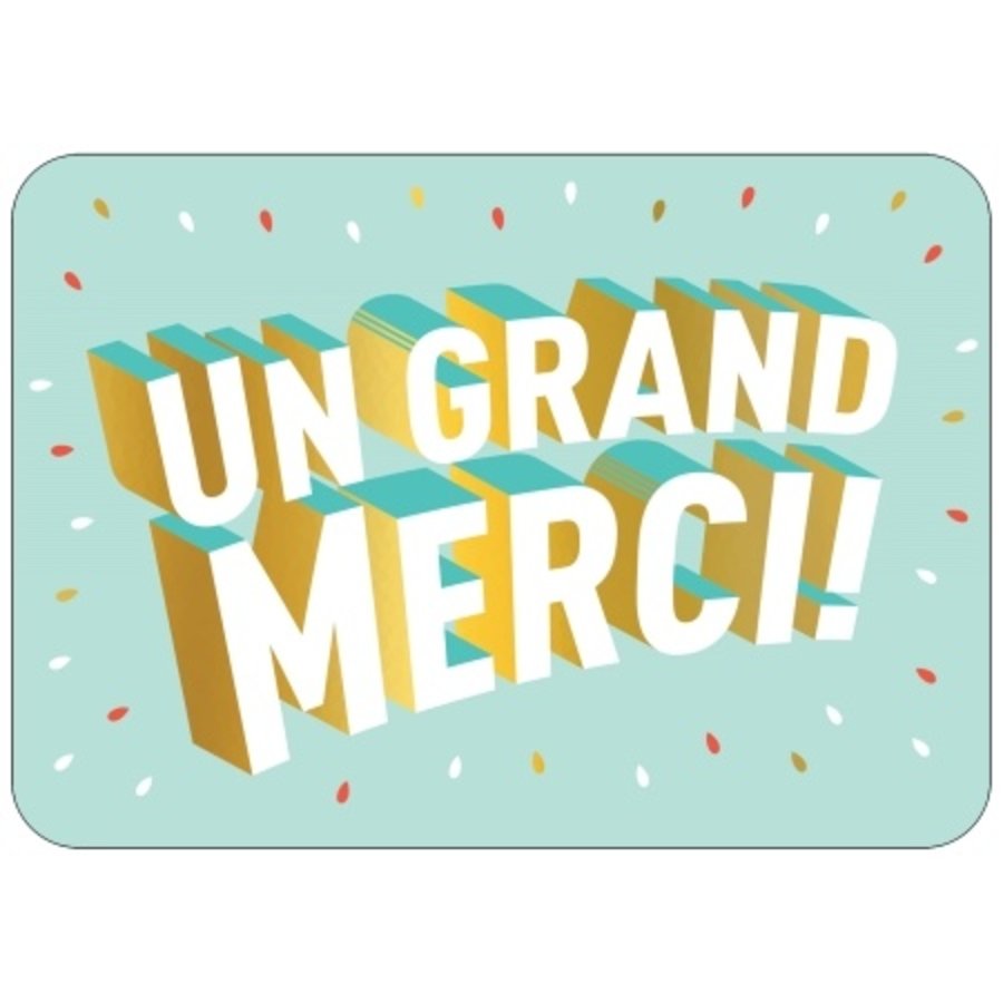 Franse wenskaart merci - Het Franse Warenhuis