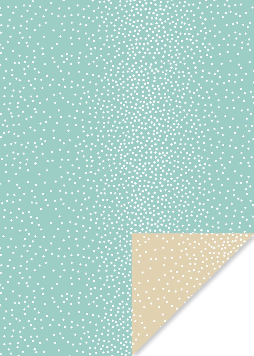 Dots mintgroen/sand inpakpapier - Ompak.nl