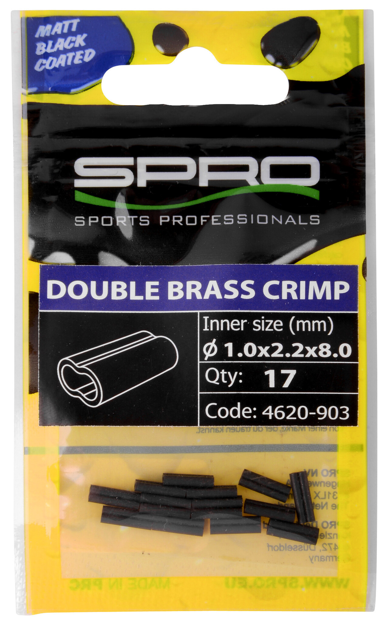 SPRO Matte Black Double Brass Crimp - FishstoreXL